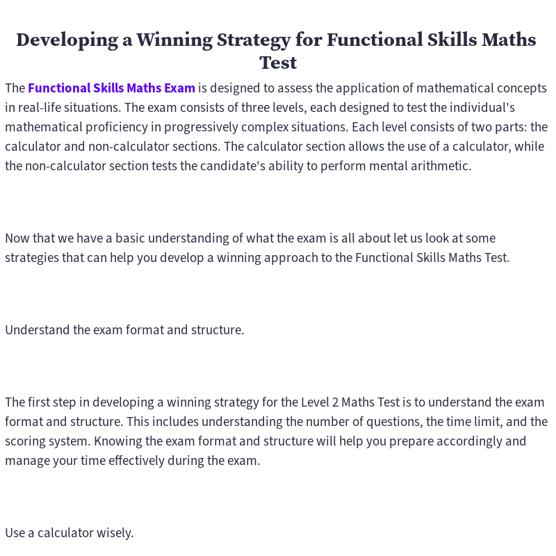 developing-a-winning-strategy-for-functional-skills-maths-grid